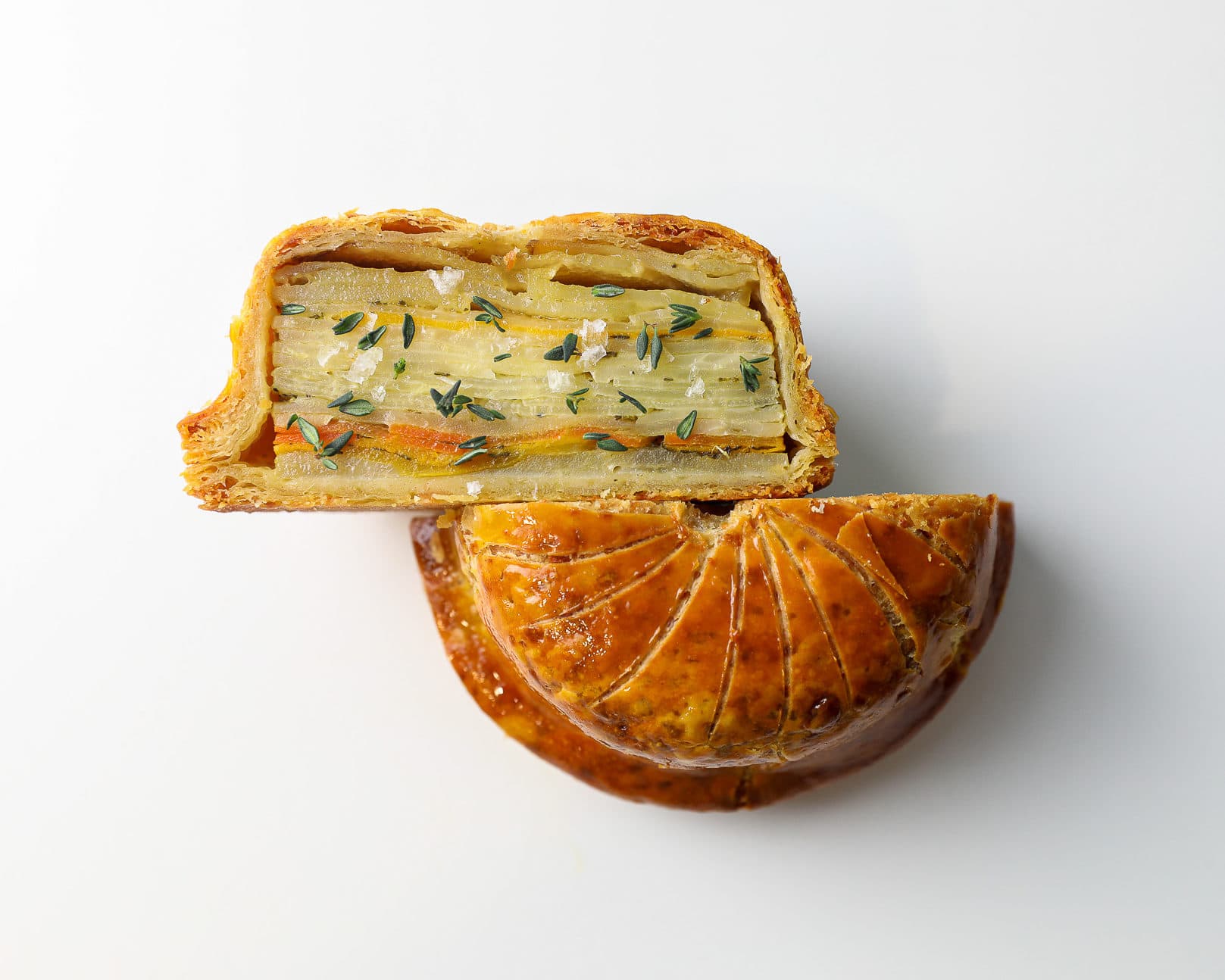 ROOT VEGETABLE AND PARMESAN PASTRY PITHIVIER - BM caterer