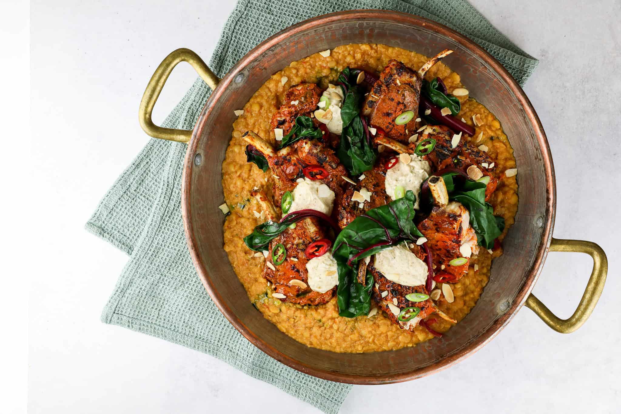 Lamb Chops with Tarka Dal - BM contract caterers