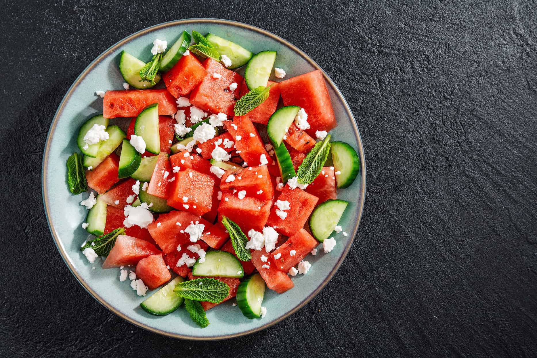 Herby Watermelon, Cucumber and Feta Salad - BM | Independently Minded ...